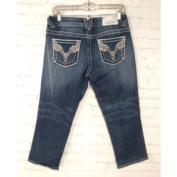 Vigoss | Jeans | Vigoss Chelsea Capris Jeans Womens Sz 56 Embroidered ...